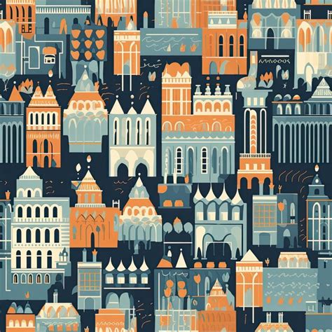 Premium Ai Image Patterns Incorporating Elements Of Architecture And