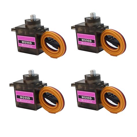 4 Pack Mg90d 9g Digital Micro Servo Full Metal Gear 360 Degree Continuous
