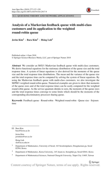 Analysis Of A Markovian Feedback Queue With Multi Class Customers And