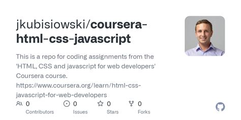 Github Jkubisiowskicoursera Html Css Javascript This Is A Repo For