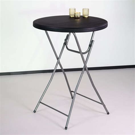 Statafel Zwart 80cm Breed Blad Budding Entertainment