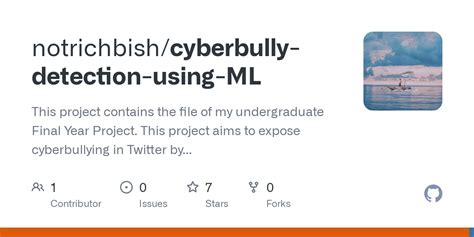 Cyberbully Detection Using Ml Fyp Ipynb At Main · Notrichbish Cyberbully Detection Using Ml · Github