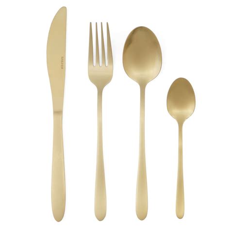 Chiltern 16 Piece Gold Cutlery Set Salter
