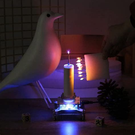 Buy Dc 24v Music Tesla Coil Sstc Desktop Toytesla Coil Speaker With Long Arc And Music Diy Kits
