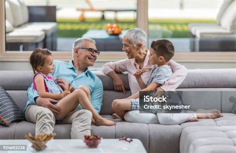 행복 한 수석 조부모 가정에서 그들의 작은 손자와 통신 가족에 대한 스톡 사진 및 기타 이미지 가족 할머니 할아버지 Istock