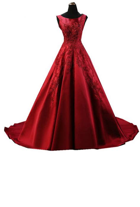 Custom Made Sleeveless Elegant Red Evening Dresses Long Classy Prom