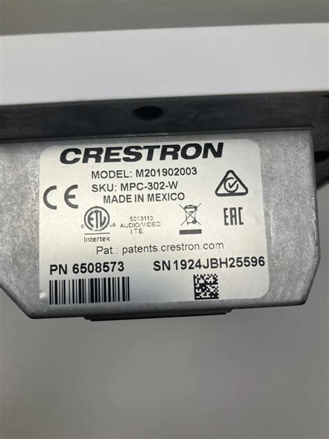 Crestron Mpc3 302 W Series Media Presentation Controller White P N 6508573 273 00 Picclick Ca