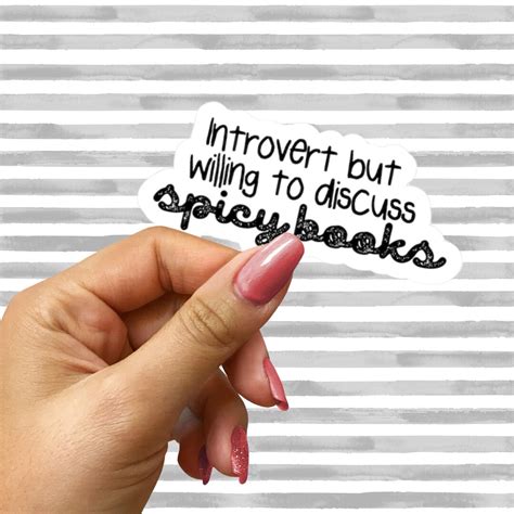 Funny Introvert Sticker Waterproof Vinyl Cute Bookish Stickers Aesthetic Stickers For Kindle
