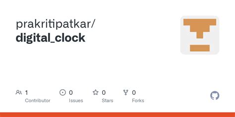 Github Prakritipatkardigitalclock