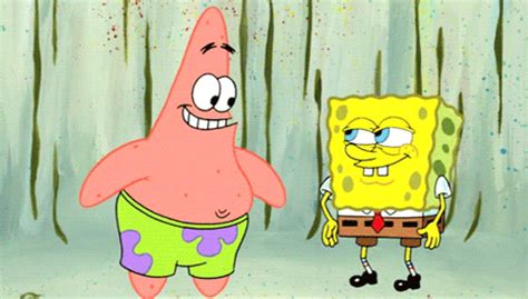 Spongebob And Patrick Hugging Gif