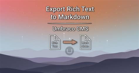 Corné Hoskam On Linkedin How To Export Rich Text To Markdown In