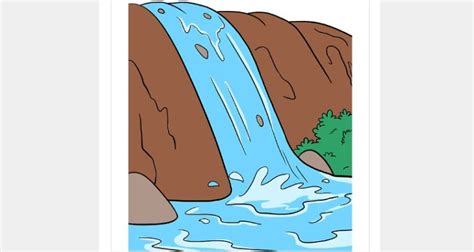 How To Draw A Waterfall Step By Step Easy Drawing A Waterfall Entertainment For All