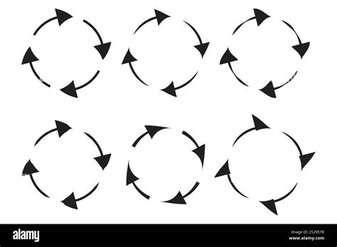 Circular Arrow Forms Rotational Flow Symbols Abstract Circular Motion