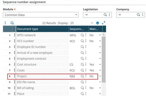 Sequence Number Setup For Projects In X V Sage X Tips Tricks And Components