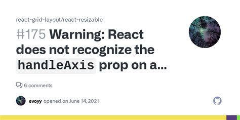 Warning React Does Not Recognize The `handleaxis` Prop On A Dom