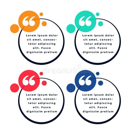 Set Of Inverted Comma Sign Templates For Web Chat Or Remark Stock Vector Illustration Of Mark