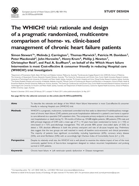 Pdf The Which Trial Rationale And Design Of A Pragmatic Randomized