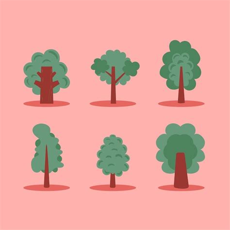 Premium Vector Flat Trees