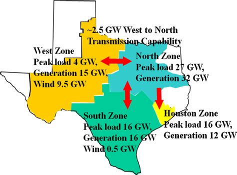 Ercot Map With Counties And Zones