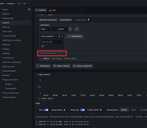 How To Set Loki Alert Rule For Log Query Grafana Grafana Labs