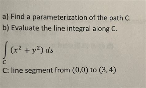 solved a ﻿find a parameterization of the path c b