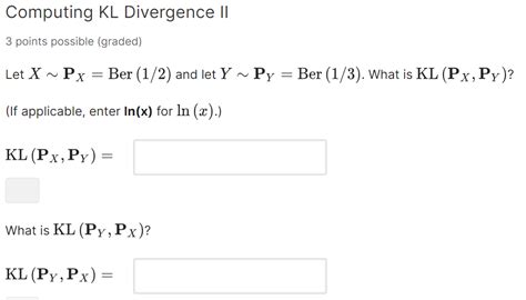 Solved 3 Points Possible Graded Let X∼px Ber 1 2 And Let
