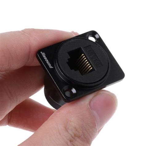 D Type Module RJ Socket Cable Female Signal Connector Cat Panel Mount Network Ethernet