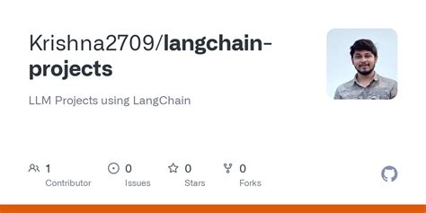 github krishna2709 langchain projects llm projects using langchain