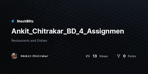 Ankit Chitrakar BD 4 Assignment 1 StackBlitz