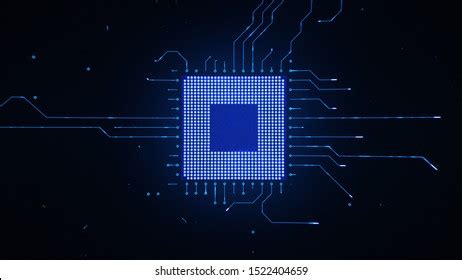 Microchip Cpu Processor Turning On Background Stock Photo Shutterstock