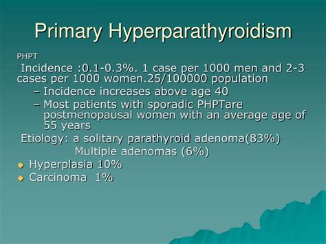 Ppt Hyperparathyroidism Powerpoint Presentation Free Download Id