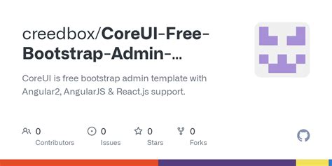 GitHub Creedbox CoreUI Free Bootstrap Admin Template CoreUI Is Free Bootstrap Admin Template