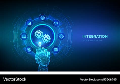 Integration Data System System Integration Vector Image