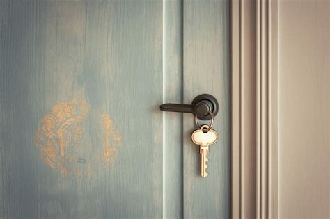 Premium Photo Entrance Symbolism Open Door With Keys Inviting