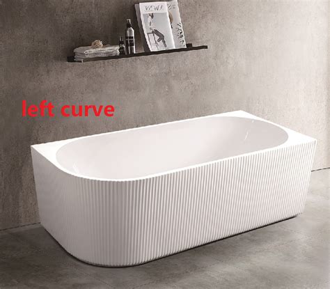 Fluted Corner Freestanding Bath Tub 1500mm Or 1700mm