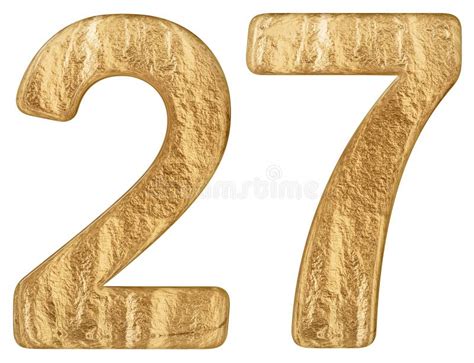 O Numeral 27 Vinte E Sete Isolado No Fundo Branco 3d Rende Ilustração Stock Ilustração De