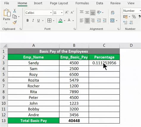 Formula Of Percentage In Excel Implementing Formula Of Percentage