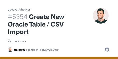 Create New Oracle Table Csv Import · Issue 5354 · Dbeaverdbeaver