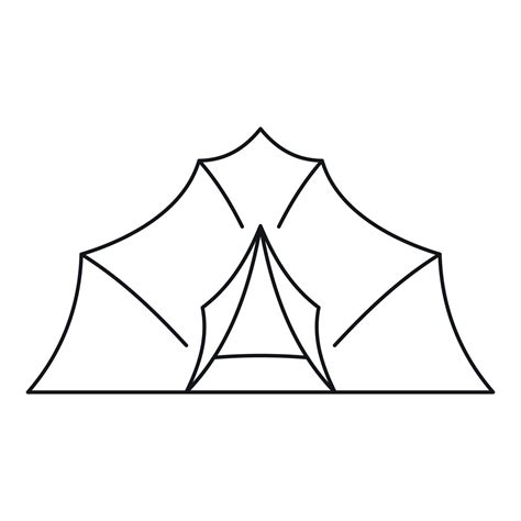 Large Tent Icon Outline Style 15096884 Vector Art At Vecteezy