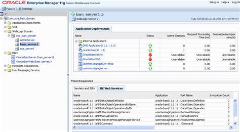 Monitoring Oracle Business Activity Monitoring
