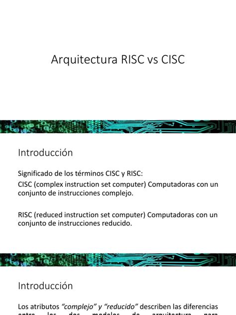 arquitectura risc vs cisc pdf unidad central de procesamiento