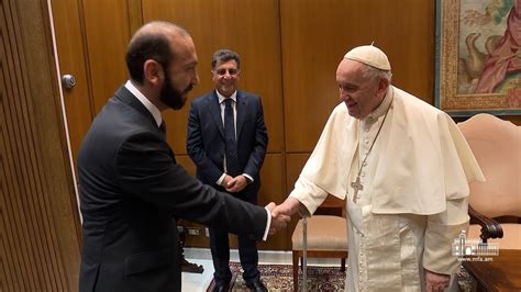 Հռոմի Պապն ընդունել է Արարատ Միրզոյանին Youtube