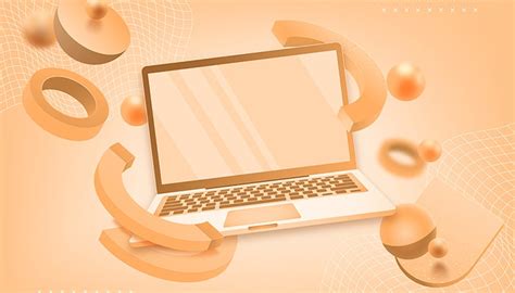 وکتور پس زمینه طراحی سه بعدی لپ تاپ ایران پیک پیکفری