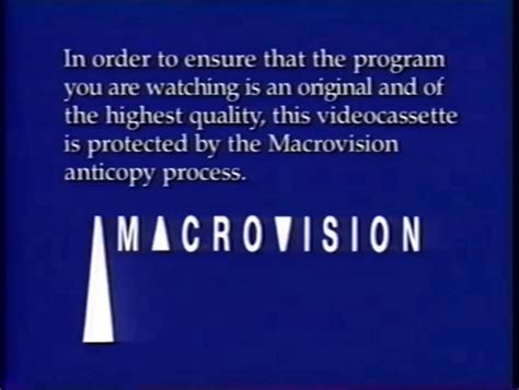 Macrovision Warning Screen 1991 1999 By Mattjacks2003 On Deviantart