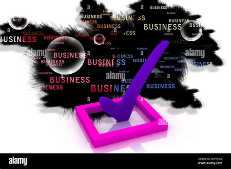 3d Multi Use Check Box With Check Stock Photo Alamy