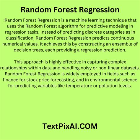 Random Forest Regression A Comprehensive Guide To Predictive Modeling