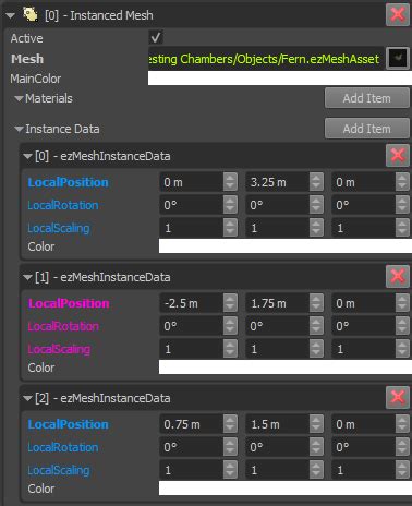 Instanced Mesh Component EzEngine