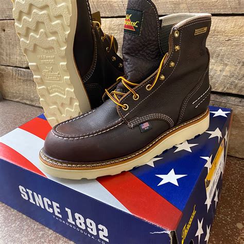 Thorogood 814 3600 1957 6 Moc Toe Briar Pitstop Full Grain Leather