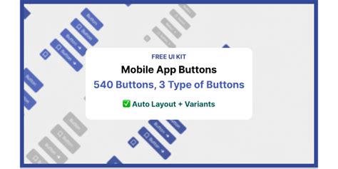 Mobile App Buttons Free Ui Kit Figma