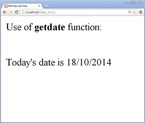 Php Date And Time